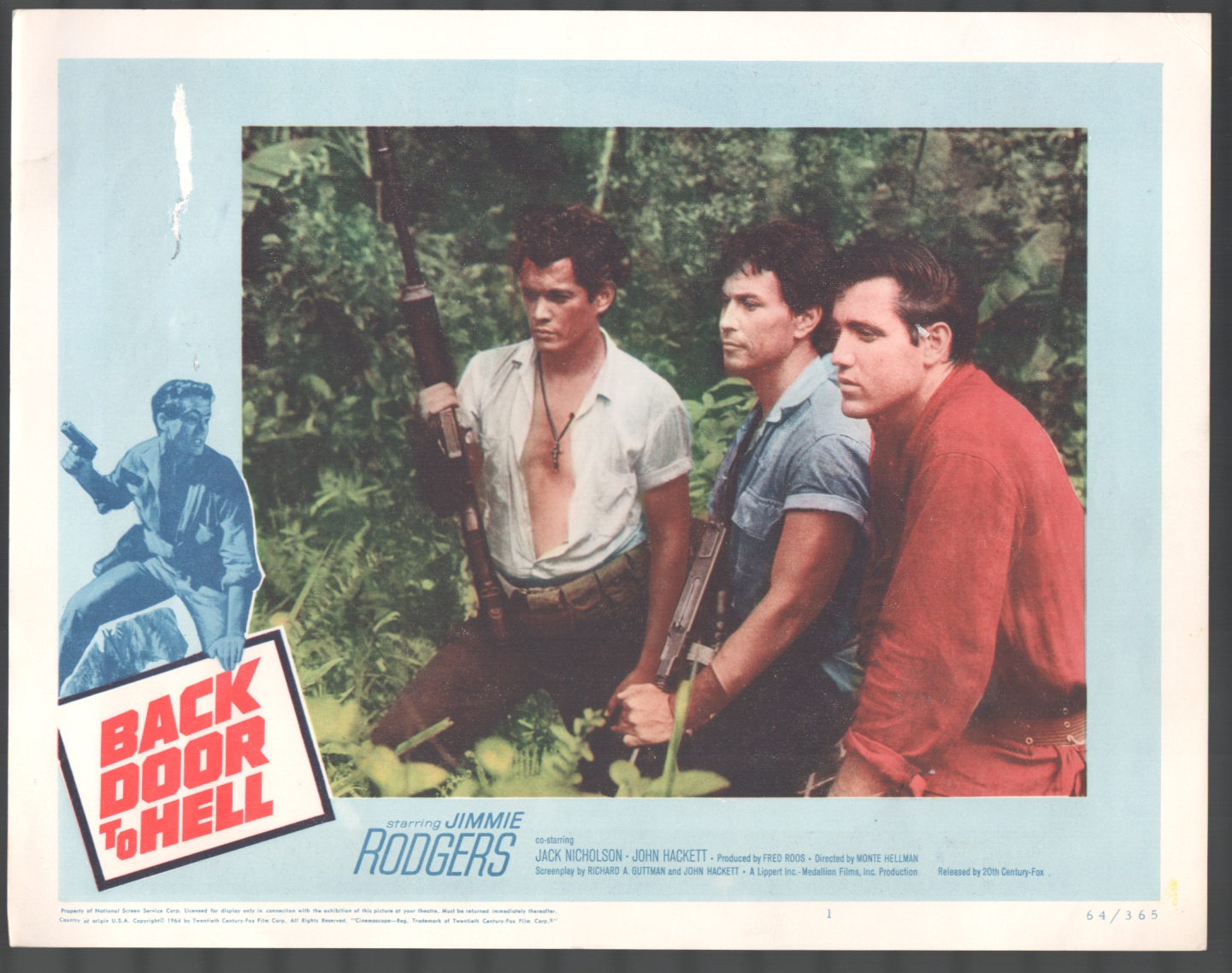 Back Door to Hell 11x14 Title Lobby Card #1 Jack Nicholson Jimmie ...