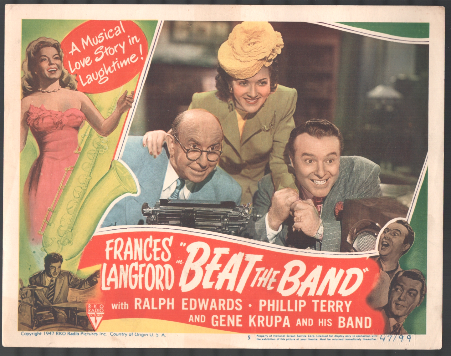 Beat the Band 11x14 Lobby Card #5 Ralph Edwards June Clayworth: (1947 ...