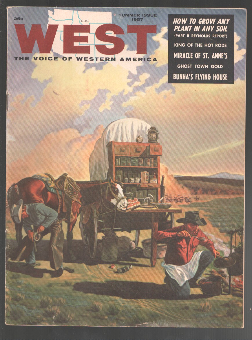 West #2 Summer 1957-Pulp mystery fiction-Flying saucer house-Atomic ...
