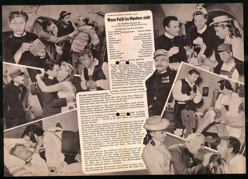 Filmprogramm DNF, Wenn Poldi ins Manöver zieht, Doris Kirschner ...