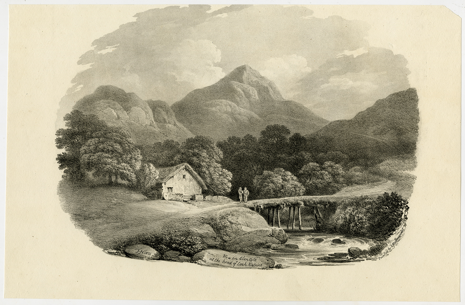 Antique Print-TOPOGRAPHY-GLEN GYLE-SCOTLAND-EARLY LITHOGRAPHY-Nicholson ...