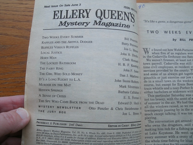 Ellery Queen's Mystery Magazine June 2, 1980 by Sullivan, Eleanor (ed ...
