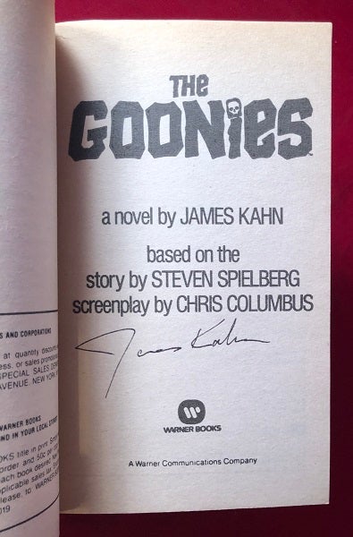 The Goonies (SIGNED 1ST) by (Movie Tie-In) KAHN, James: Very Good ...