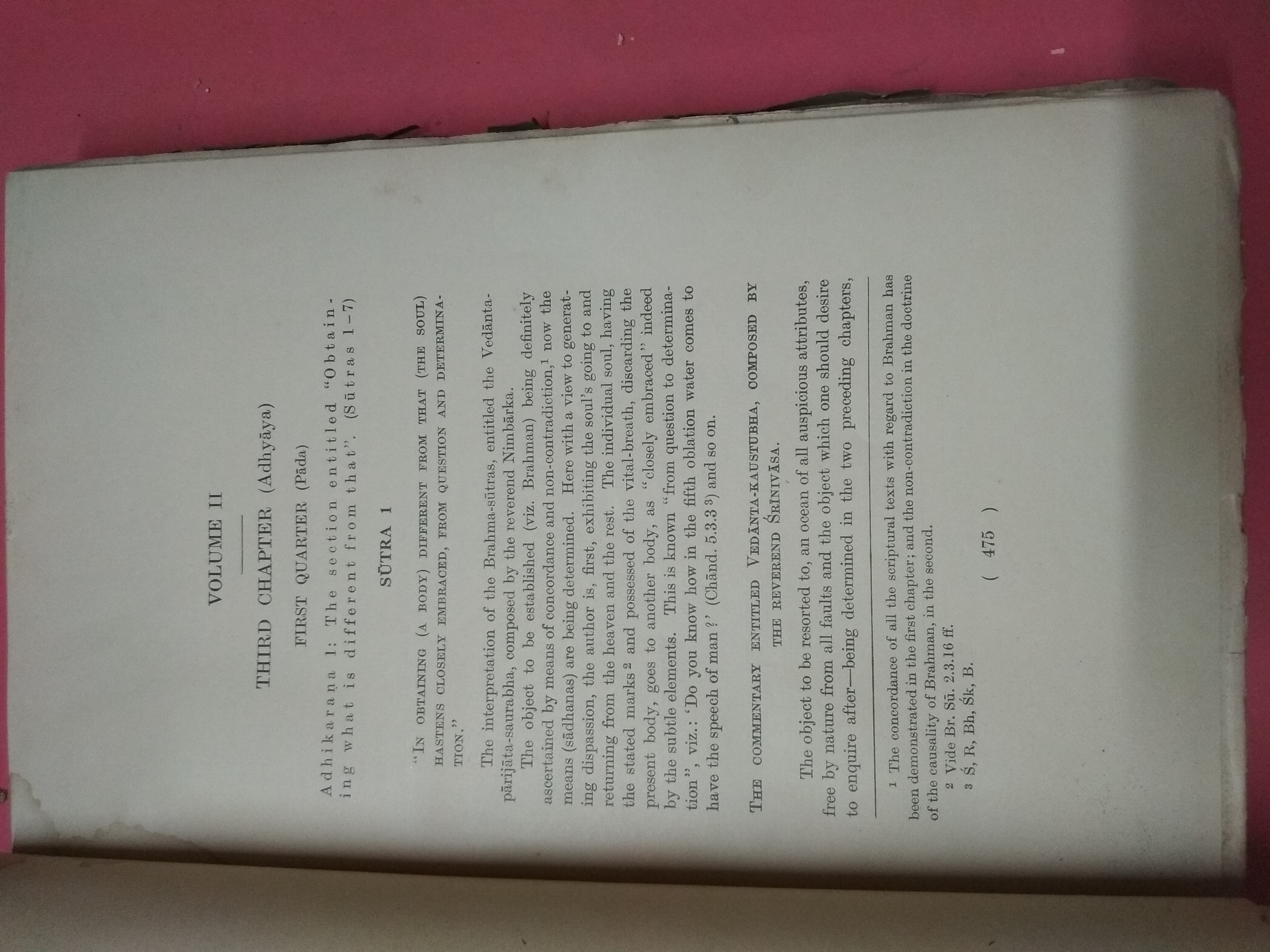 Vedanta-Parijata-Saurabha of Nimbarka and Vedanta-Kaustubha of ...