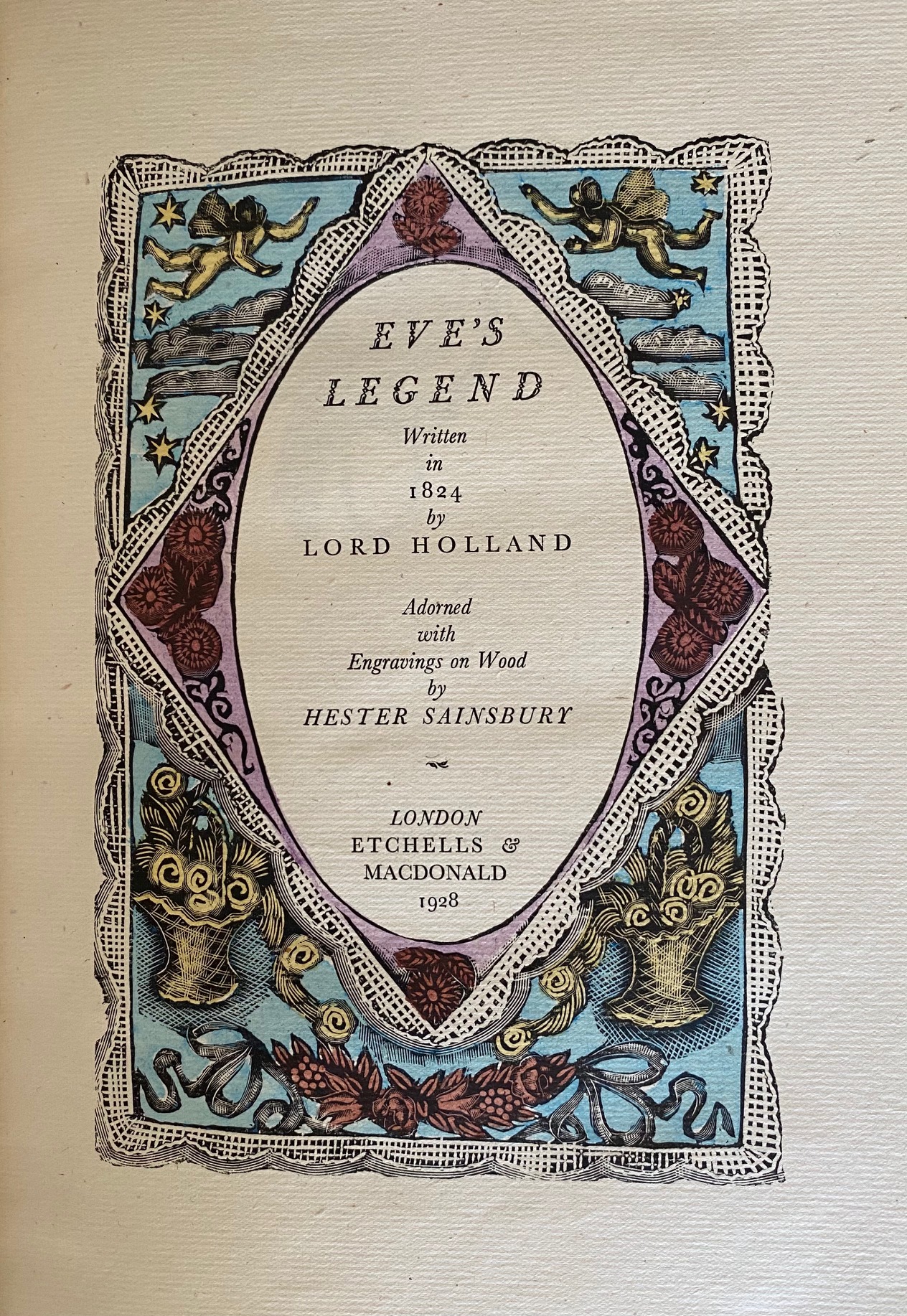 Eve's Legend by Lord Holland & Hester Sainsbury (Illus.): Very Good ...