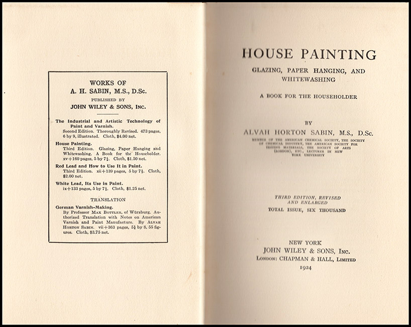 House Painting; Glazing, Paper Hanging, and Whitewashing: A Book for ...
