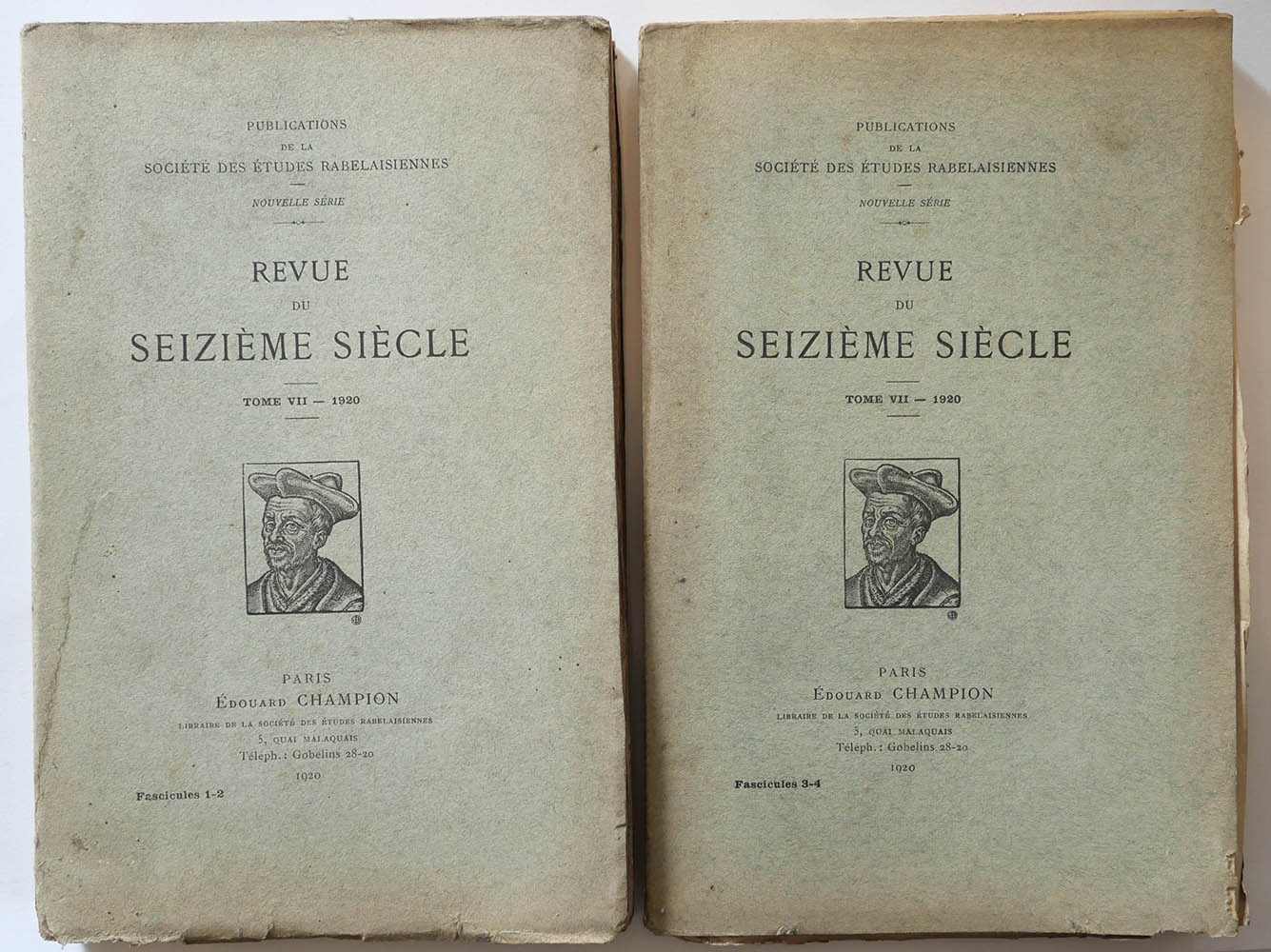 Revue du seizième siècle (publication de la société des études rabelaisiennes, nouvelle série ...