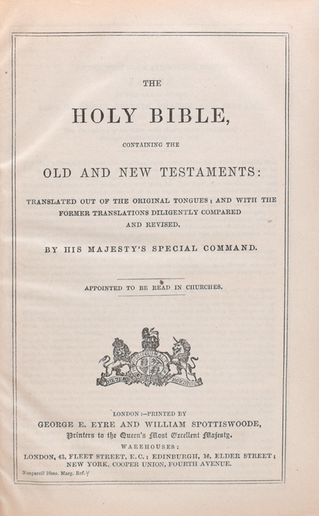The Holy Bible, containing Old and New Testaments . WITH: The Book of ... The Holy Bible, containing Old and New Testaments . WITH: The Book of ...