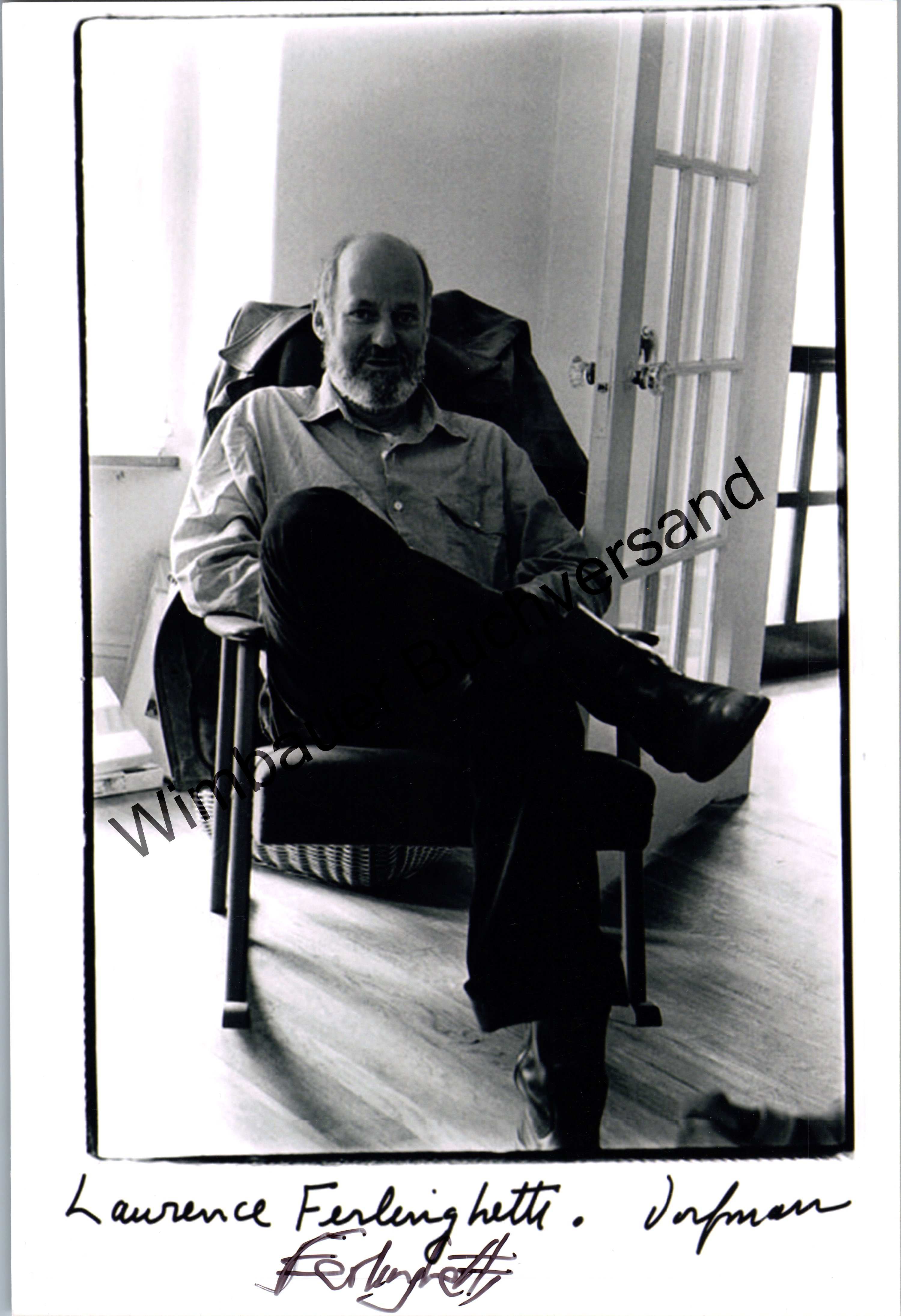 Original Autograph Lawrence Ferlinghetti (1919-2021) /// Autogramm ...
