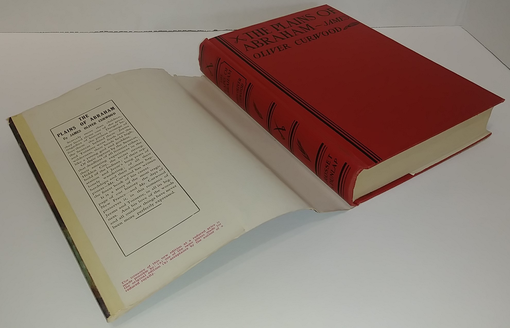 The Plains of Abraham by James Oliver Curwood: Good Hardcover (1928 ...