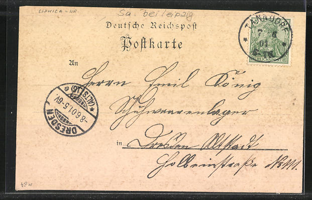 Lithographie Leipnitz, Herrenhaus, Dorfstrasse-Denkmal, Inneres der ...