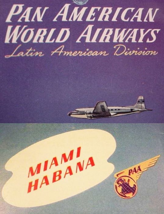 Pan American / World Airways / Latin American Division / Flight Map ...