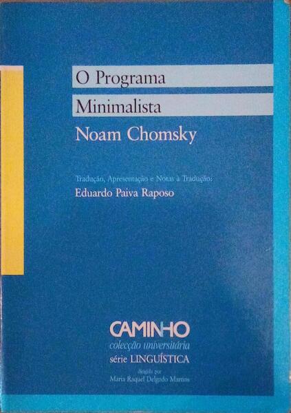 O PROGRAMA MINIMALISTA. von CHOMSKY. (Noam): Good Soft Cover | Livraria ...