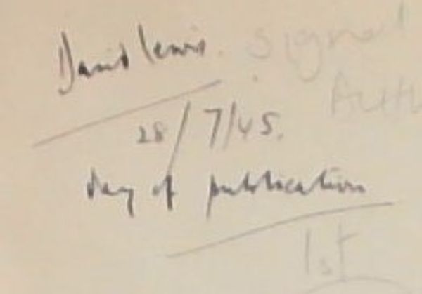 End and Beginning - a poem (Signed by the author David Lewis) by Lewis ...