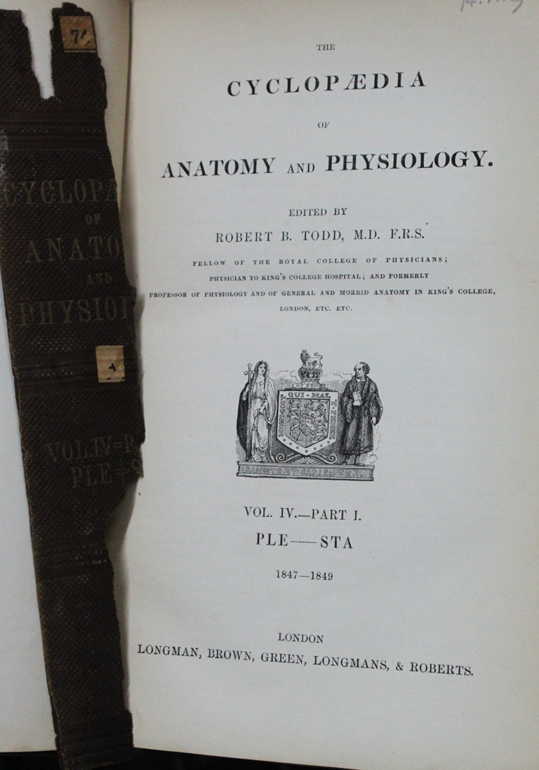 The Cyclopaedia of Anatomy and Physiology. Volumes 1 - 5, 1835 - 1859 ...