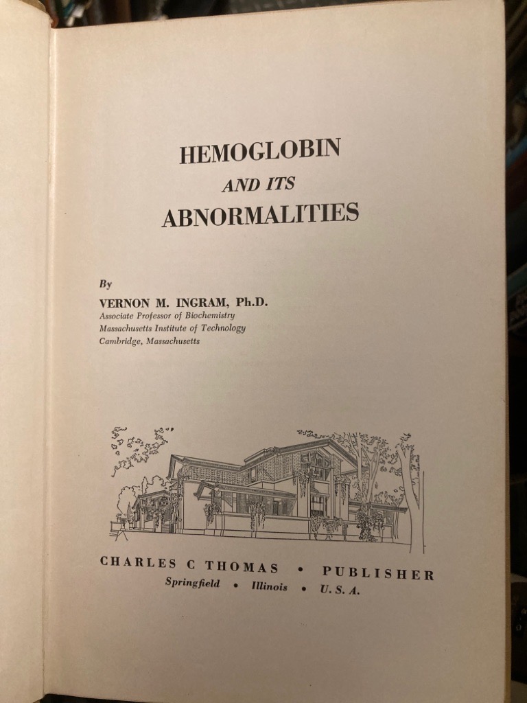 Hemoglobin and its Abnormalities. by Ingram, Vernon:: Very Good ...