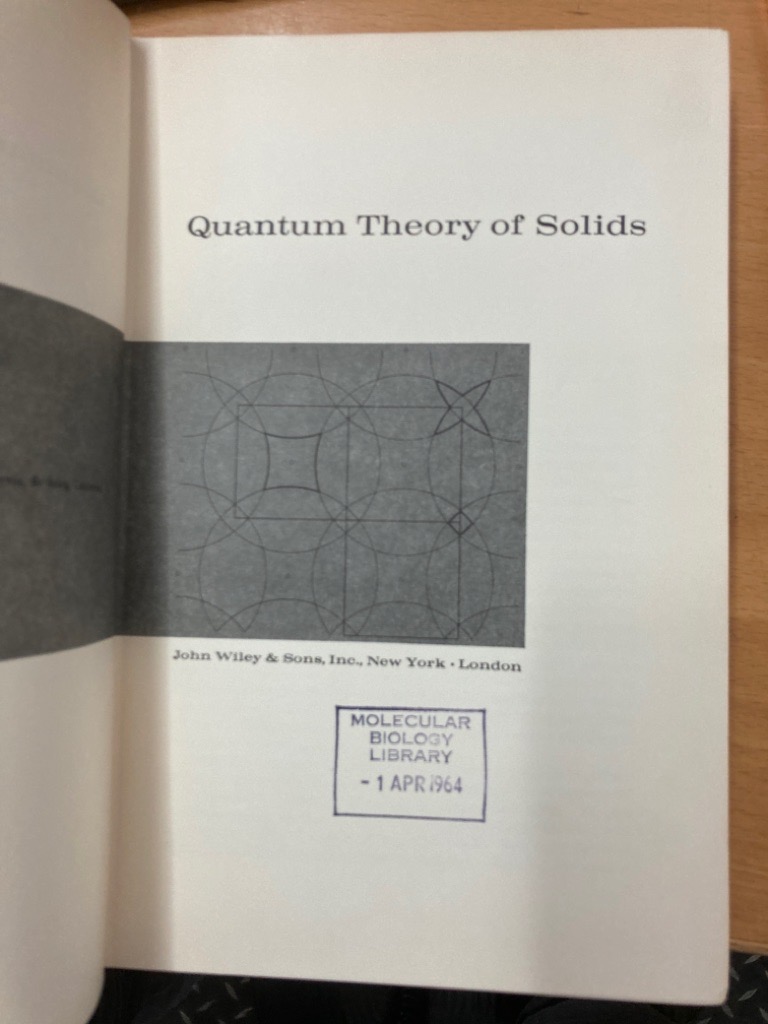Quantum Theory of Solids. by Kittel, Charles:: Very Good Hardcover ...