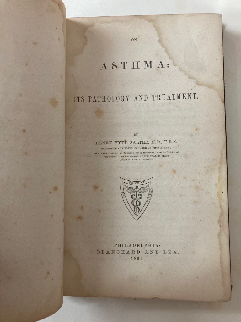 Asthma: Its Pathology and Treatment. by Salter, Henry Hyde:: Good ...