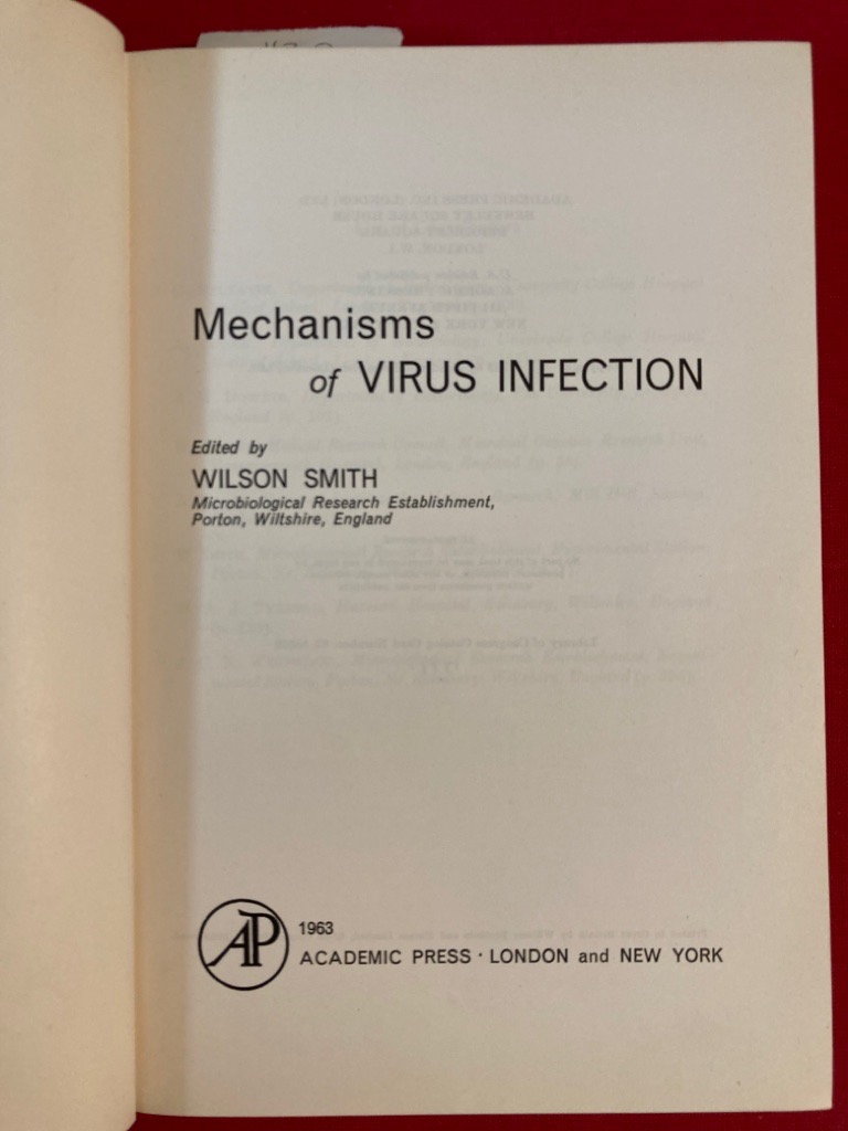 Mechanisms of Virus Infection. by Smith, Wilson:: Good Hardcover (1963 ...