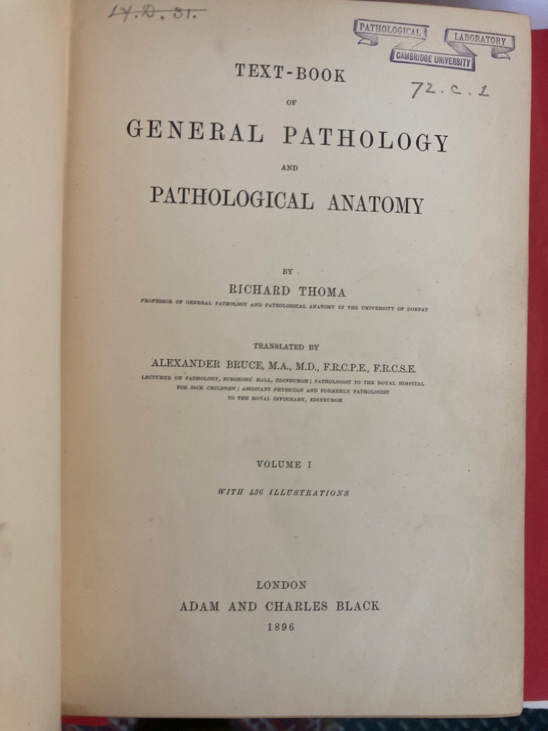Text-Book of General Pathology and Pathological Anatomy. Volume 1. With ...