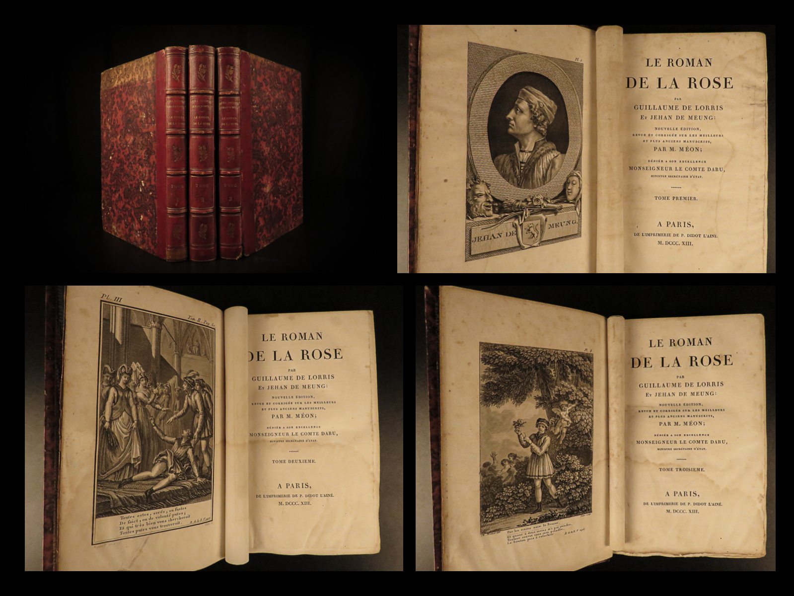 Le Roman de la Rose by LORRIS, Guillaume de: Near Fine Hardcover (1813 ...