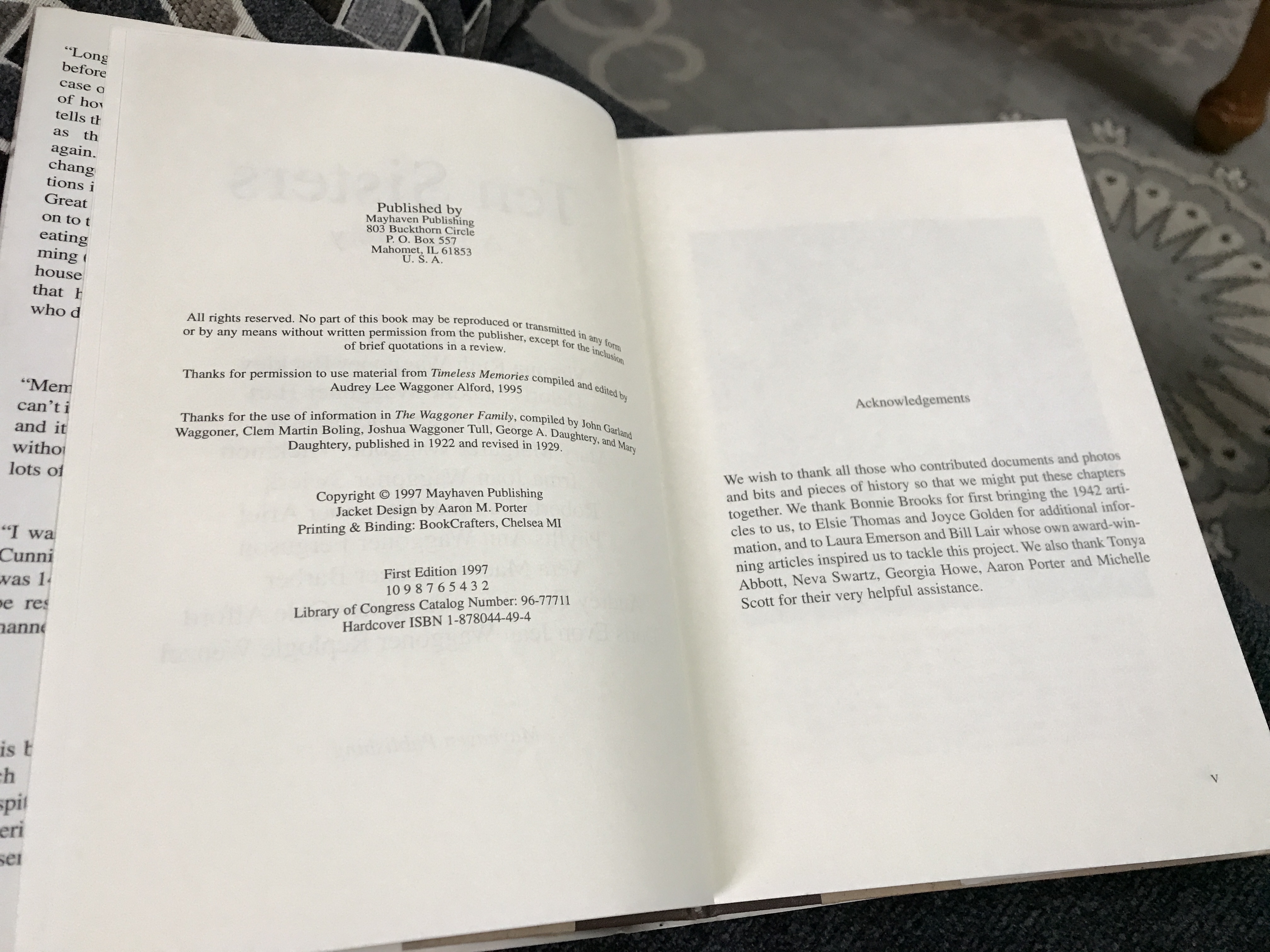 Ten Sisters: A True Story by Virginia Ruth Waggoner Rackley; Deloris ...