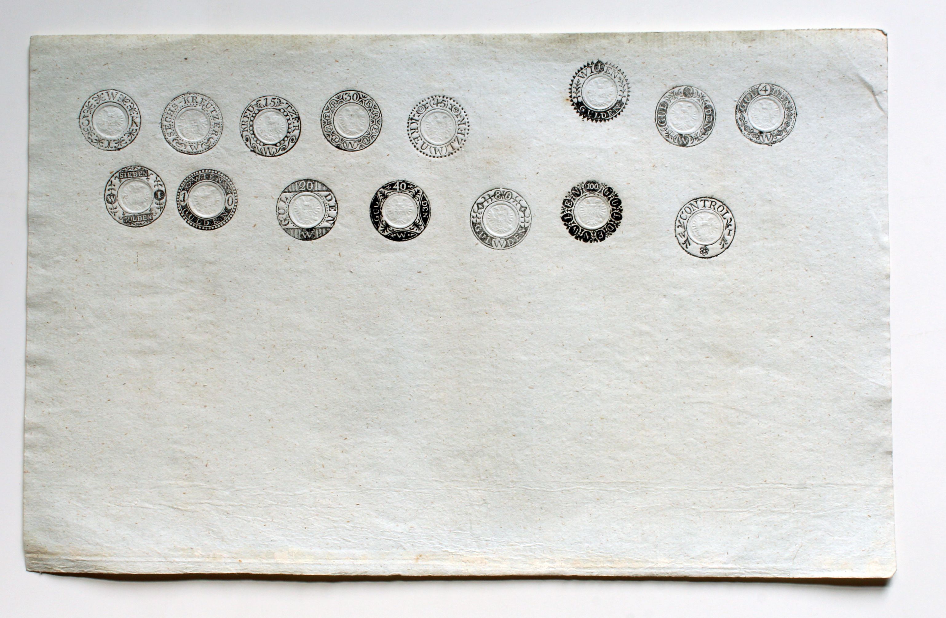 Circulare vom 5. Dezember 1817 zur Neuausgabe von Stempelzeichen ...