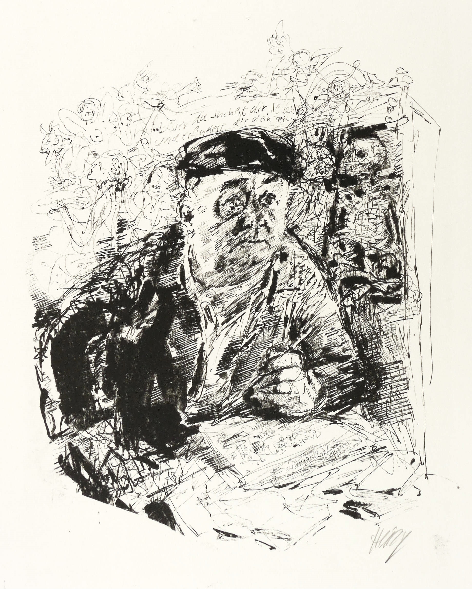 Heisig, Bernhard. Hommage Max Schwimmer von Bernhard Heisig: sehr guter ...