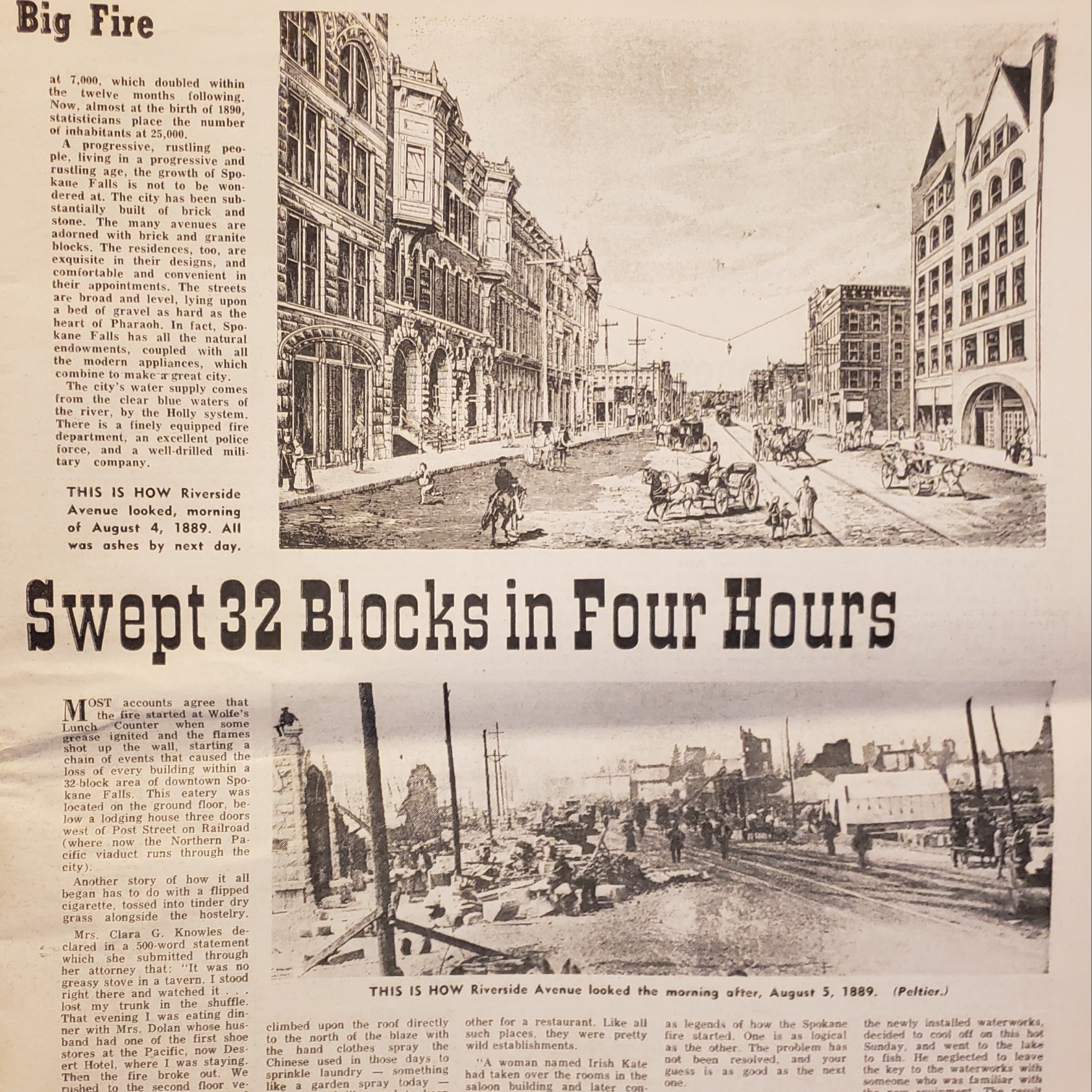 75 Years of Growth Since Spokane's Great Fire.1889 by Spokesman-review ...