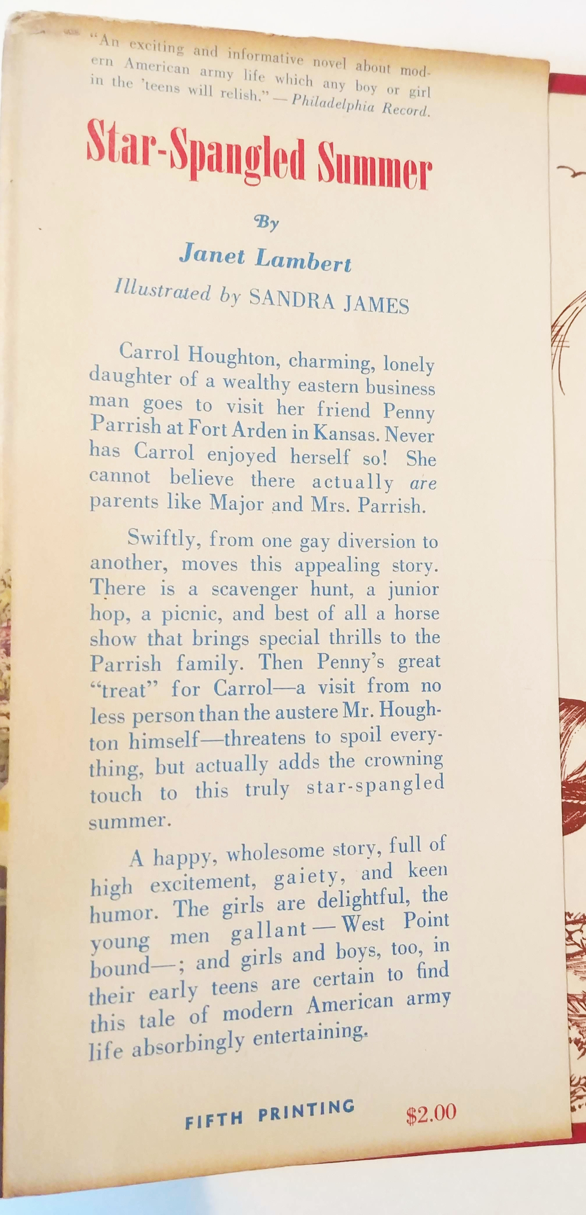 Star Spangled Summer von Lambert, Janet: Very Good Hard Cover (1943 ...