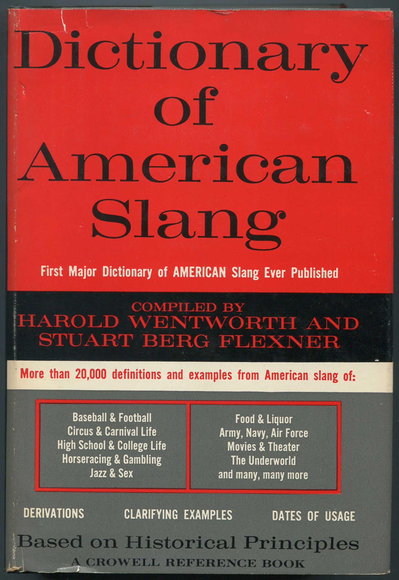 Dictionary of American Slang by WENTWORTH, Harold and Stuart Berg ...
