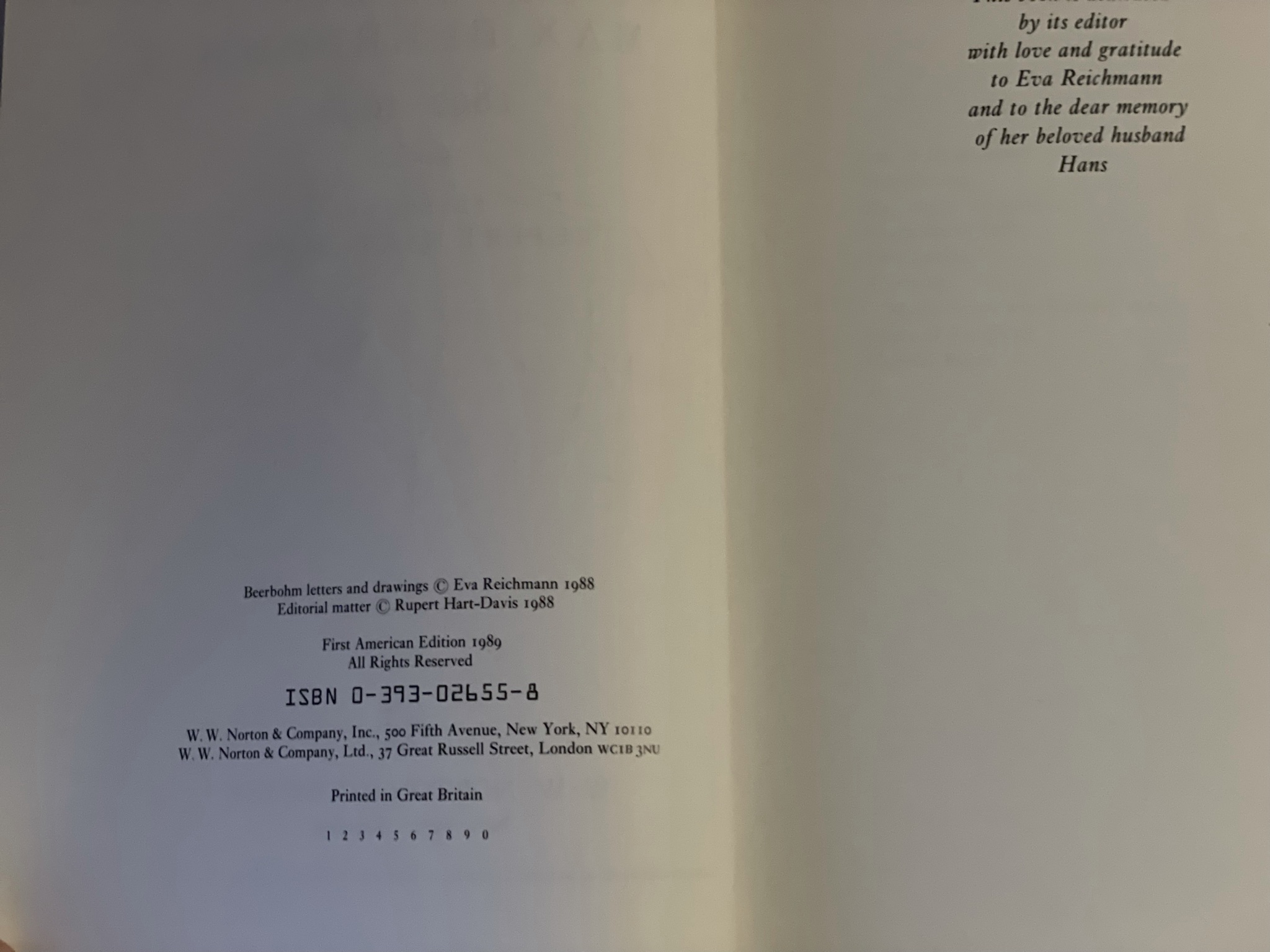 Letters of Max Beerbohm 1892-1956 by Rupert Hart-Davis-Editor: Very ...