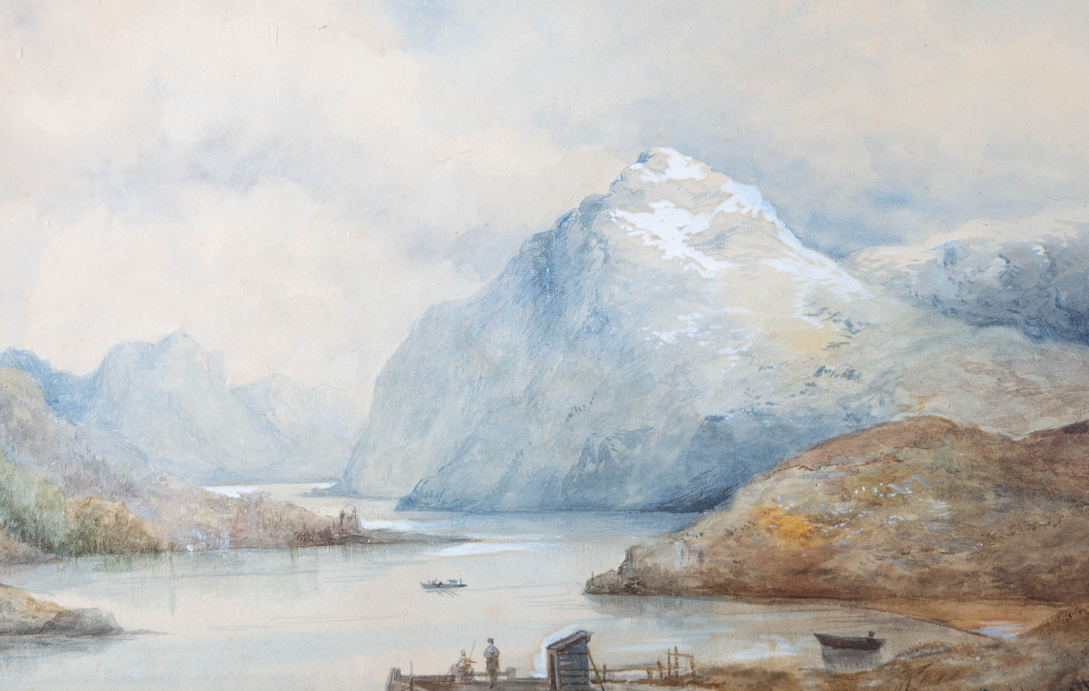 Alexander Leggett (1828-1884) - 1880 Watercolour, Highland Loch by ...
