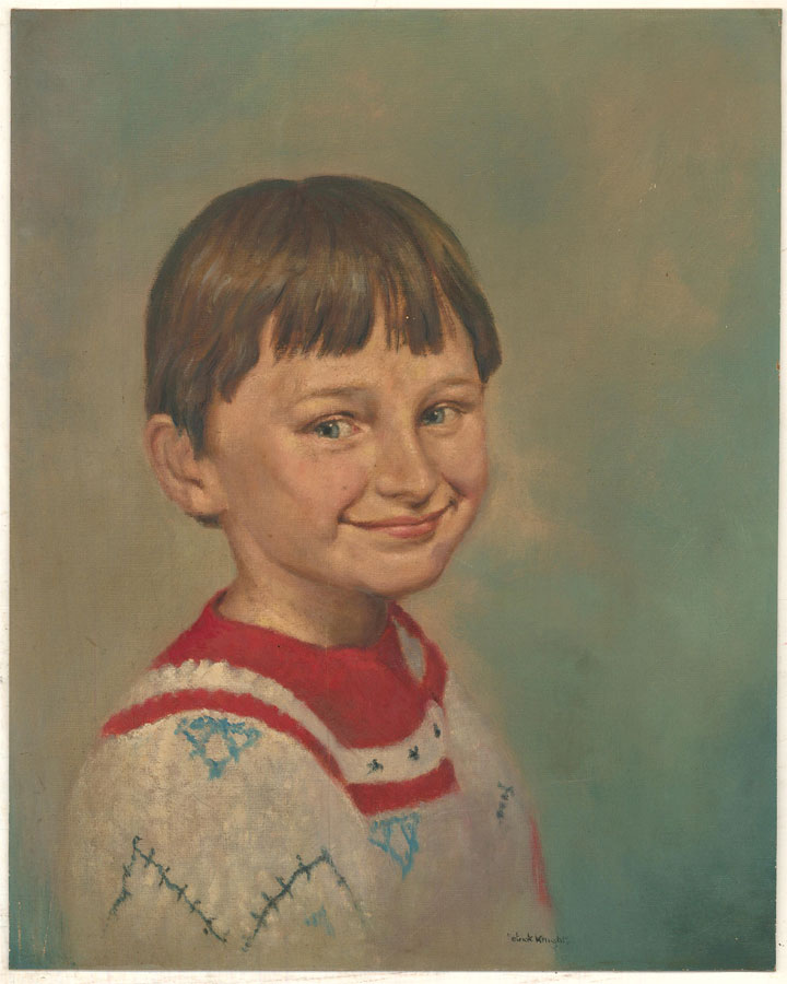 Patrick Knight (1919-2014) - Mid 20th Century Oil, Smiling Boy by ...