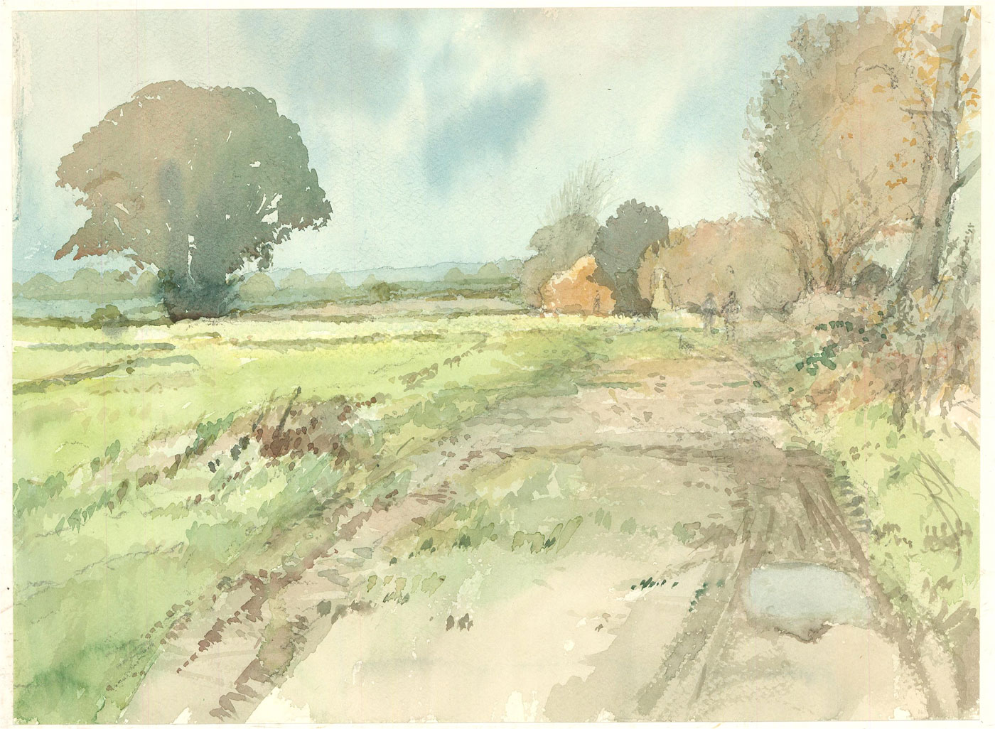 Keith Johnson (1931-2018) - 20th Century Watercolour, Path with Two ...