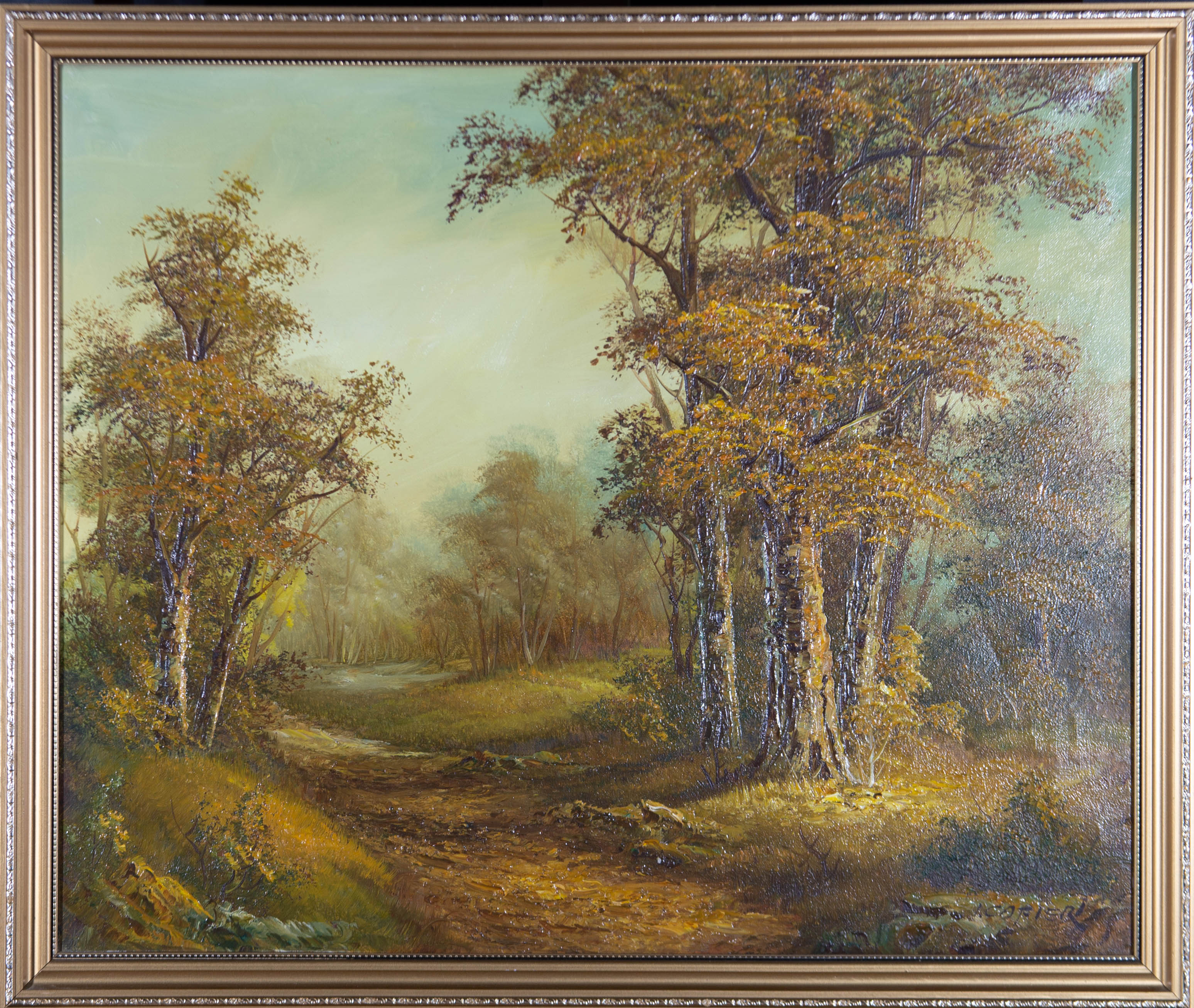 I. Cafieri - Contemporary Oil, Woodland Scene by I. Cafieri: Signed by ...