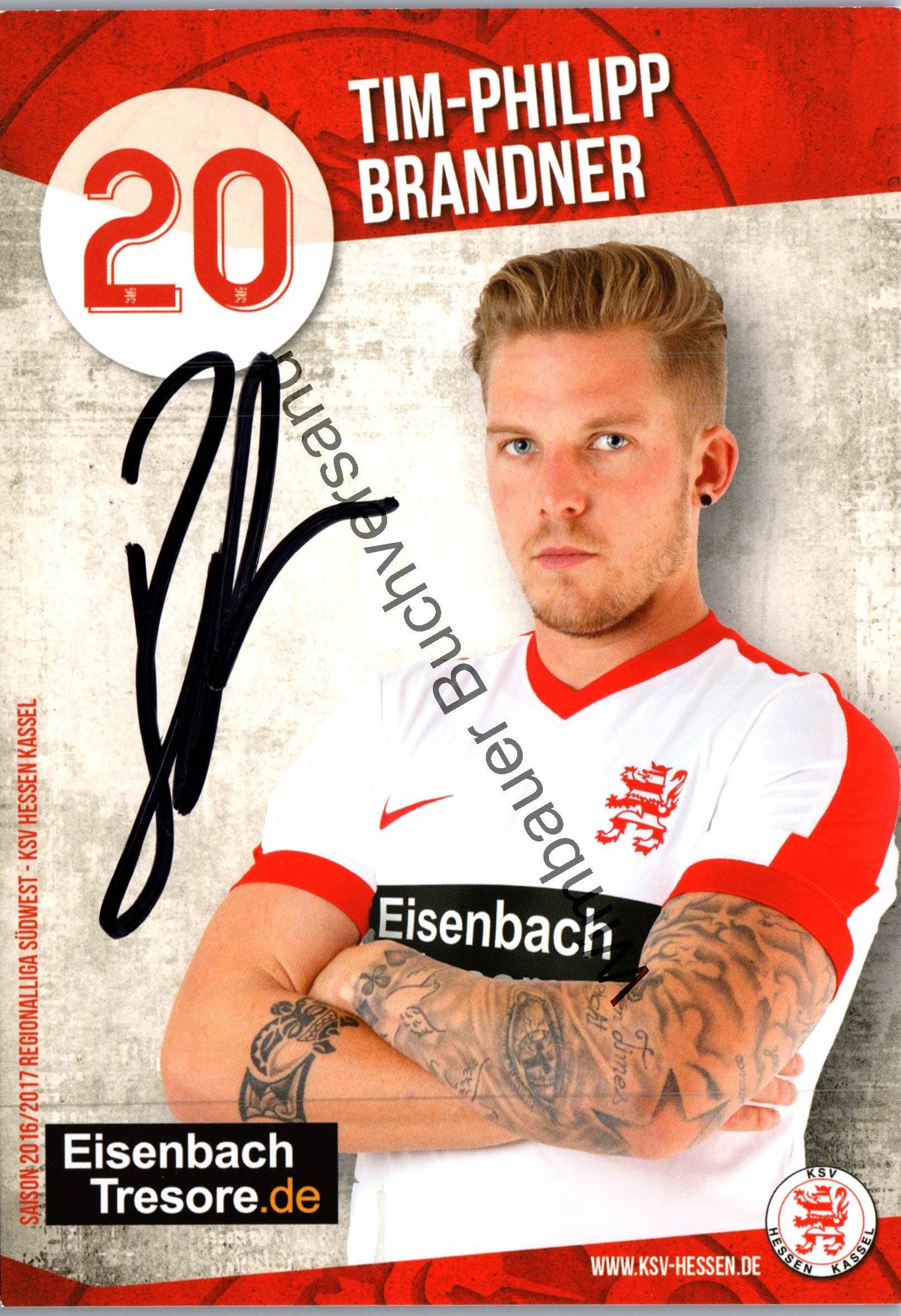 Original Autogramm Tim-Philipp Brandner KSV Hessen // Autograph signiert signed signee Saison ...