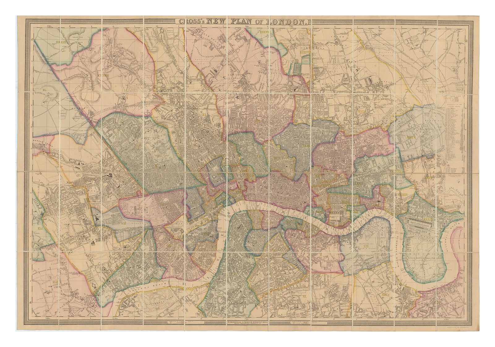 Cross's New Plan of London. CROSS, J[oseph]. MAPS - BRITISH | Barnebys