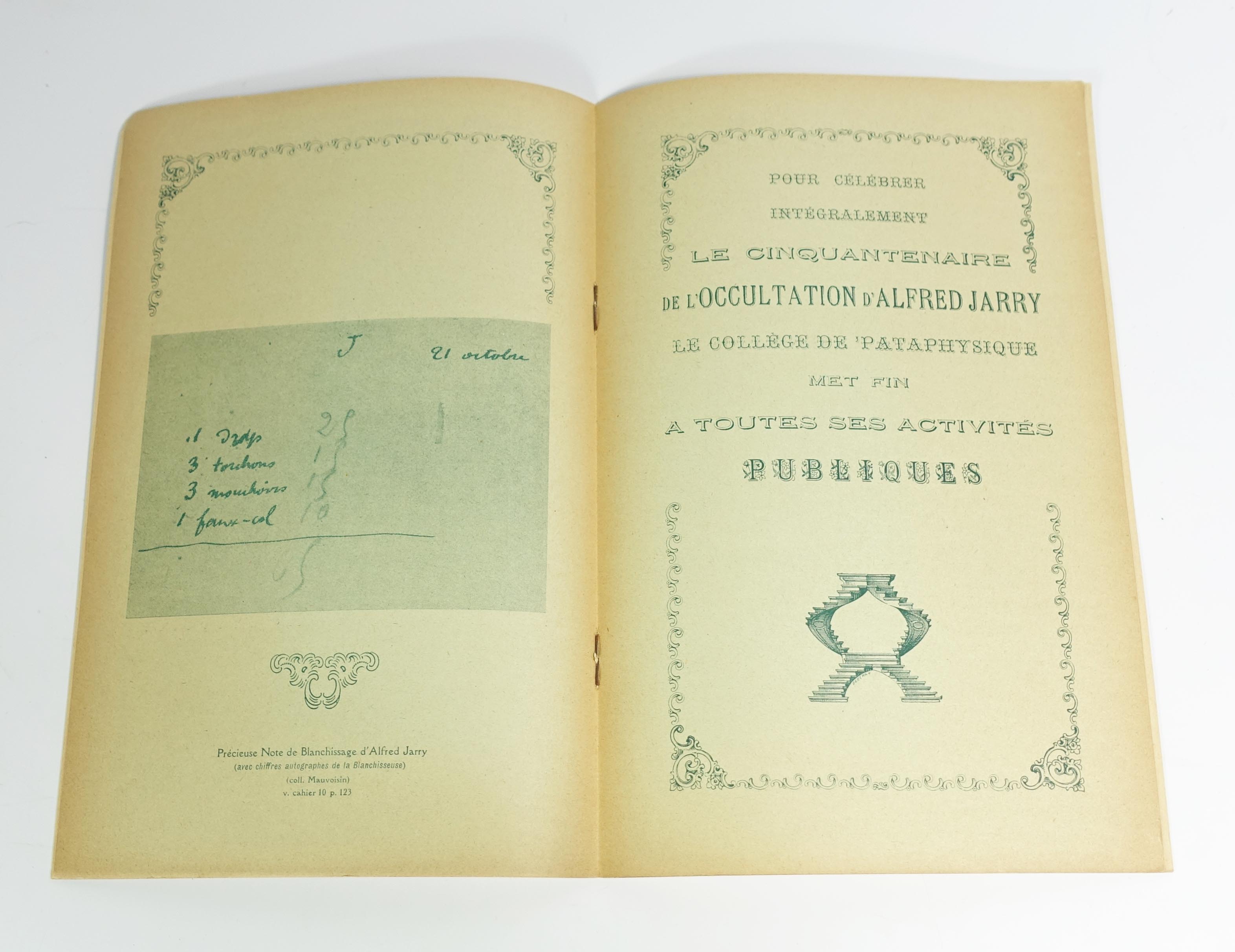 Cahiers du Collège de 'Pataphysique n°28 "Blanchissage" by (Collectif ...