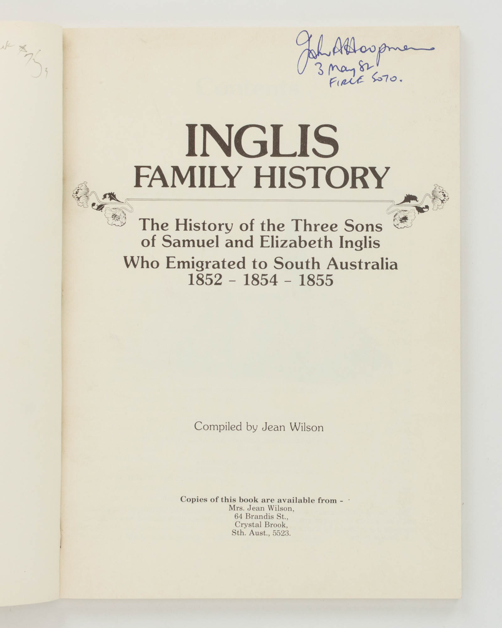Inglis Family History | Barnebys