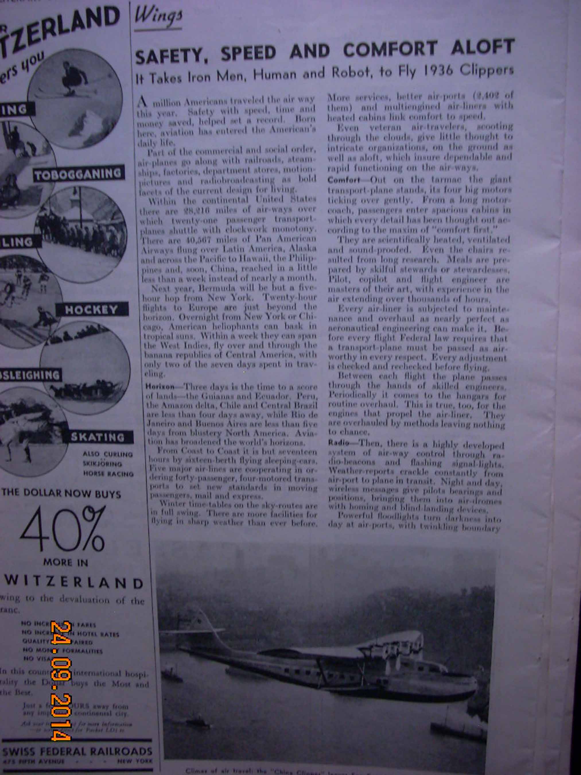 Article: Safety, Speed and Comfort Aloft "It Takes Iron Men, Human and ...