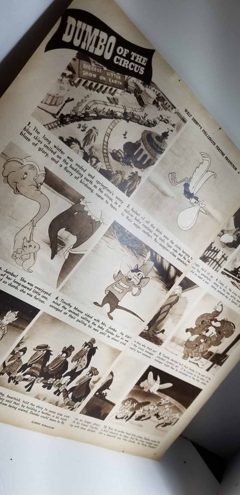 Cartoons: Walt Disney's Dumbo, 2 Pages by Screen Romances editors ...