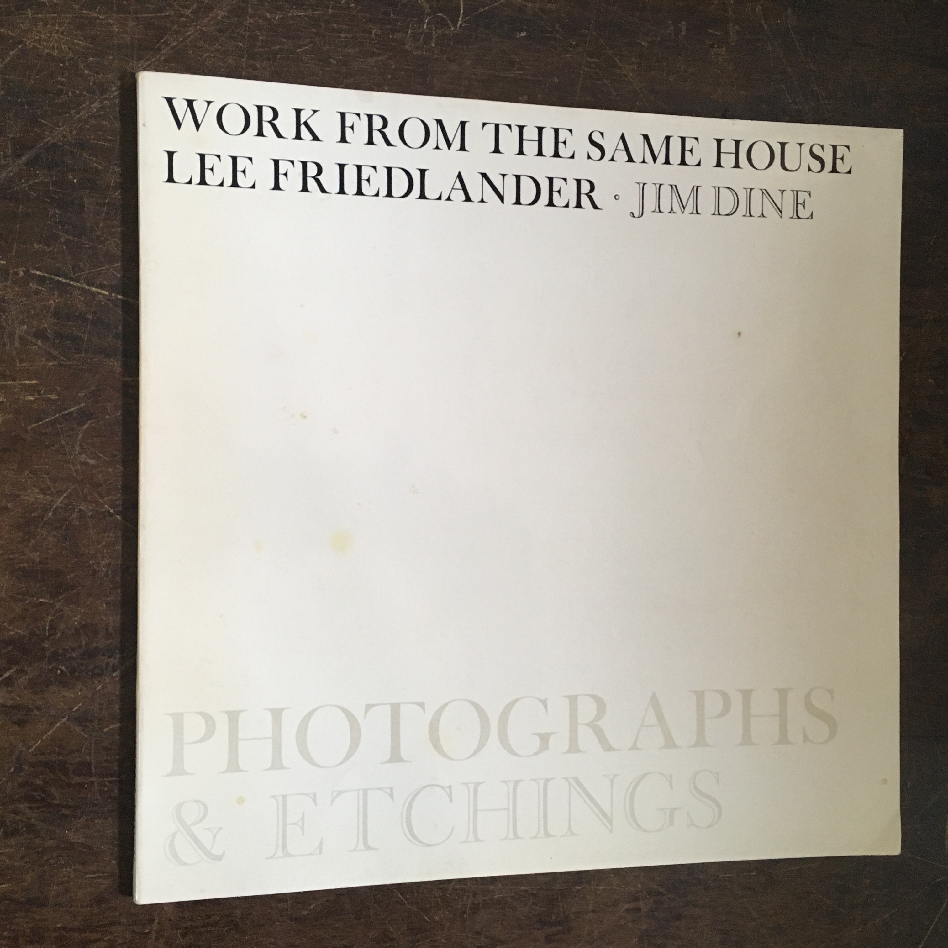 Work From The Same House (Photographs & Etchings) by Friedlander, Lee ...