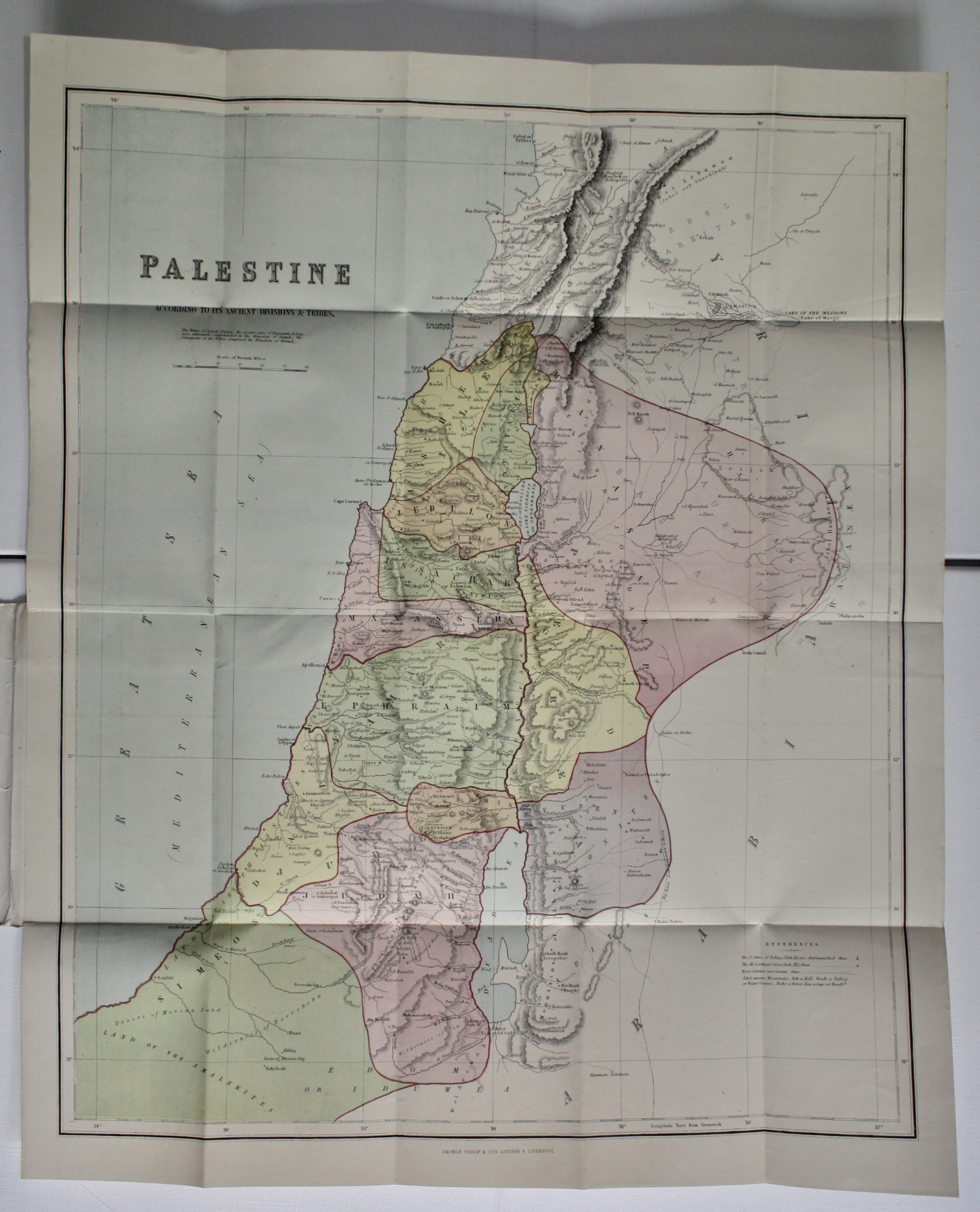 Philips' Authentic Map of Palestine [cover title] / Palestine according ...