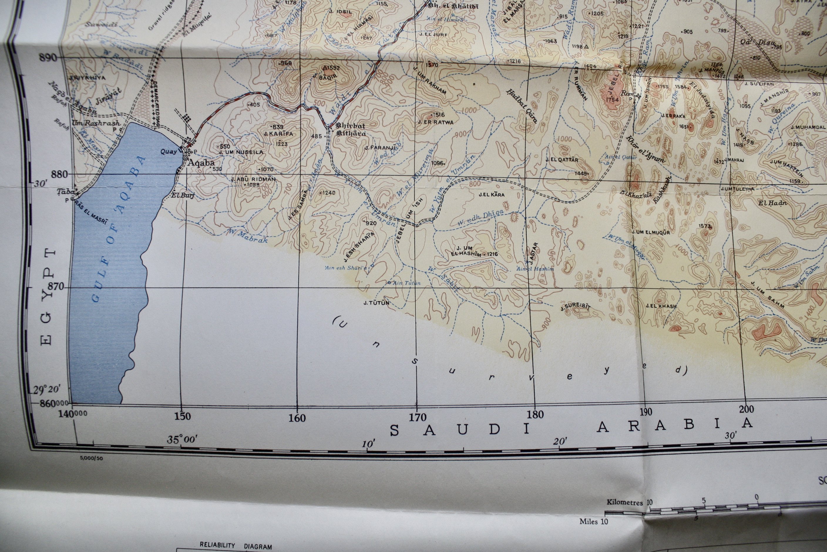 [Map] Ma'an - The Hashemite Kingdom of Jordan - Scale 1:250,000 Sheet 3 ...