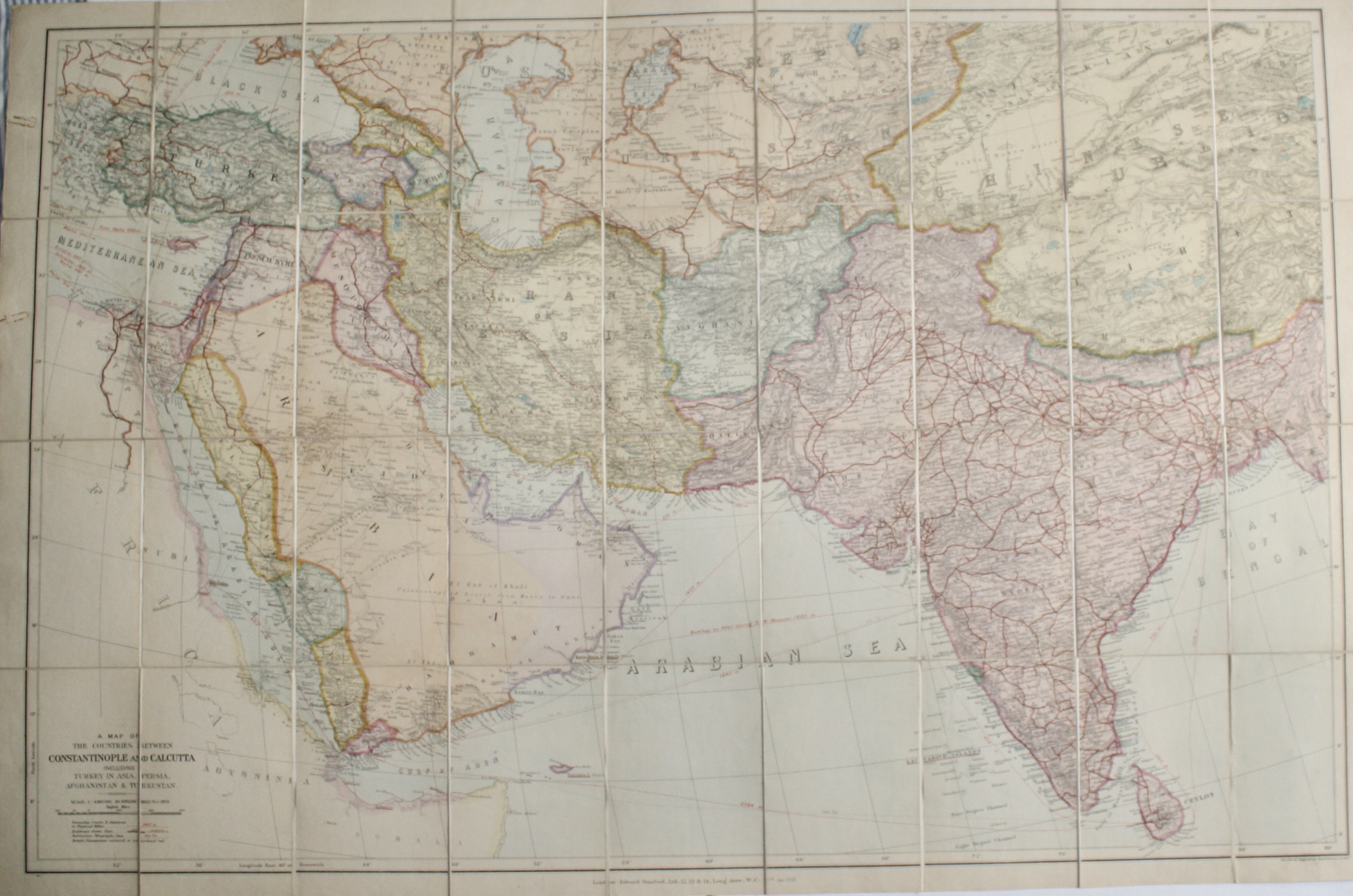 A Map of the Countries between Constantinople and Calcutta including ...