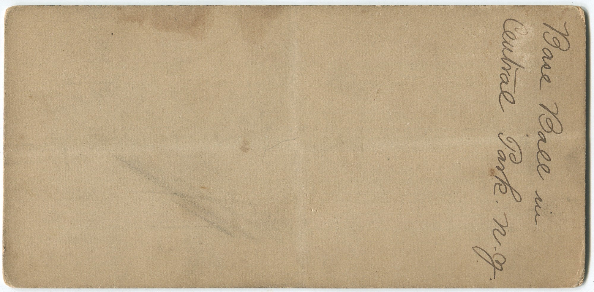 (Baseball stereograph card, hand captioned]: Base Ball in Central Park ...