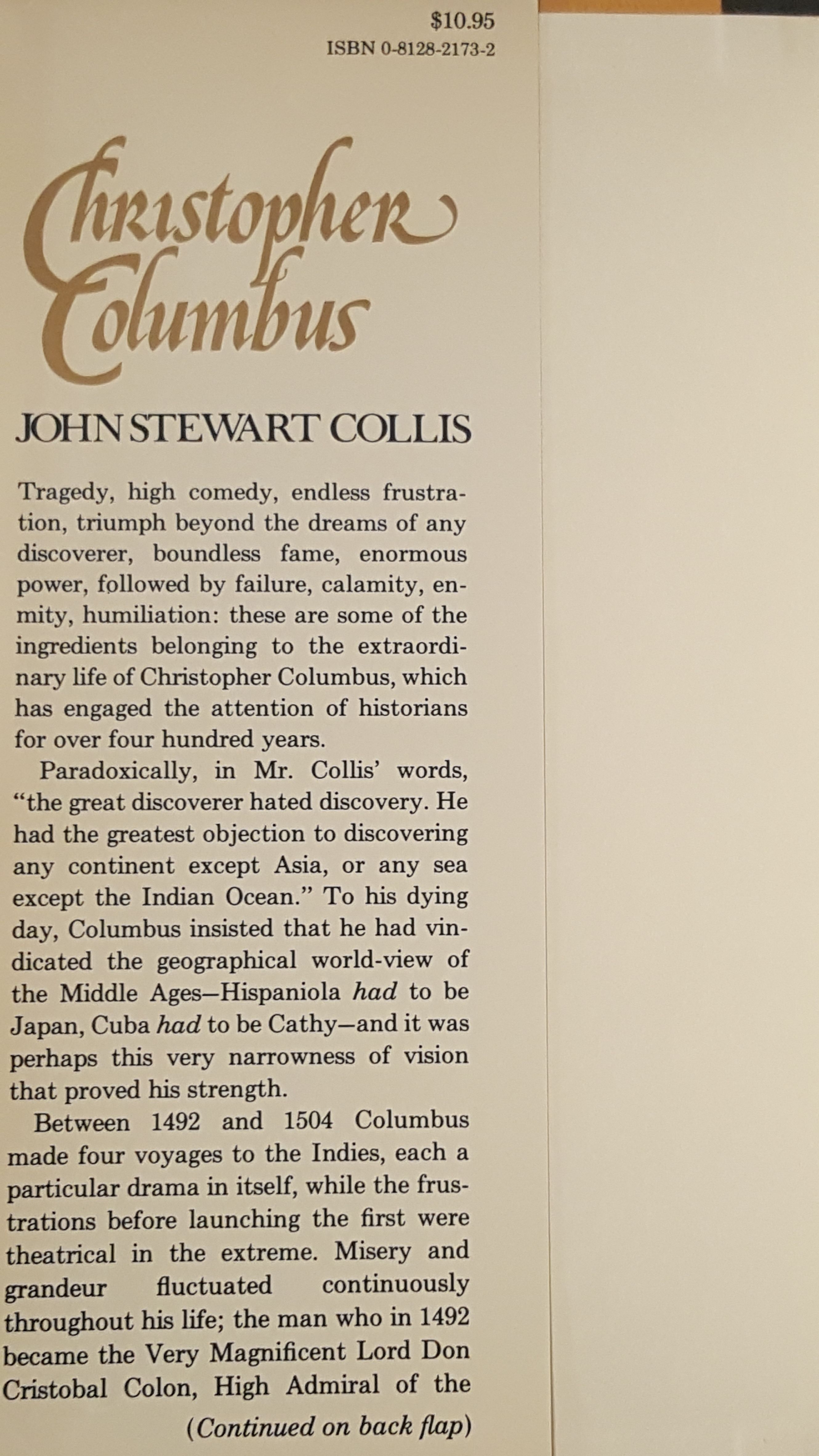 Christopher Columbus by John Stewart Collis: Fine Hardcover (1977) First Edition. | Mountain ...