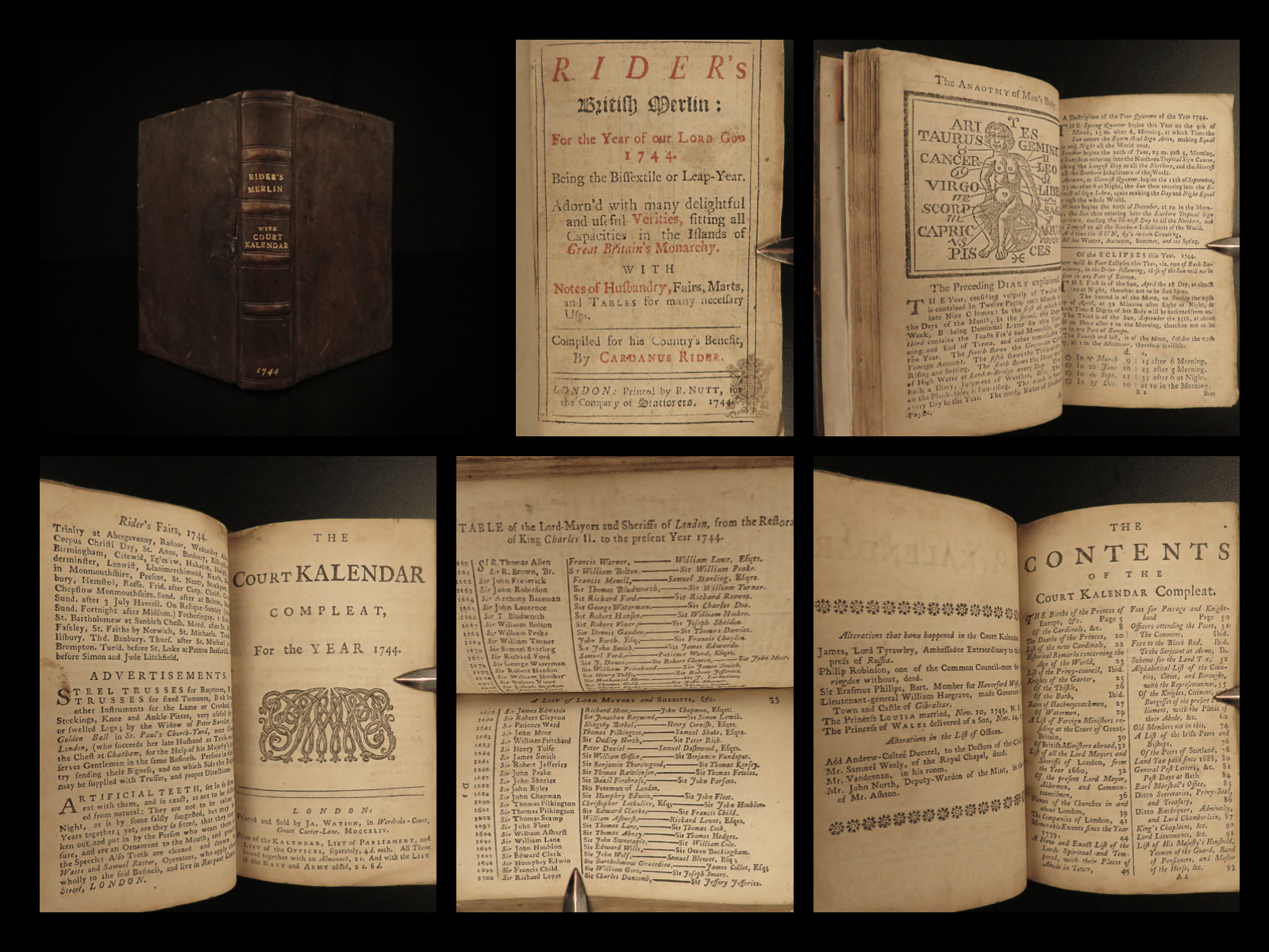 Rider's British Merlin : for the year of our Lord God 1744, being the ...