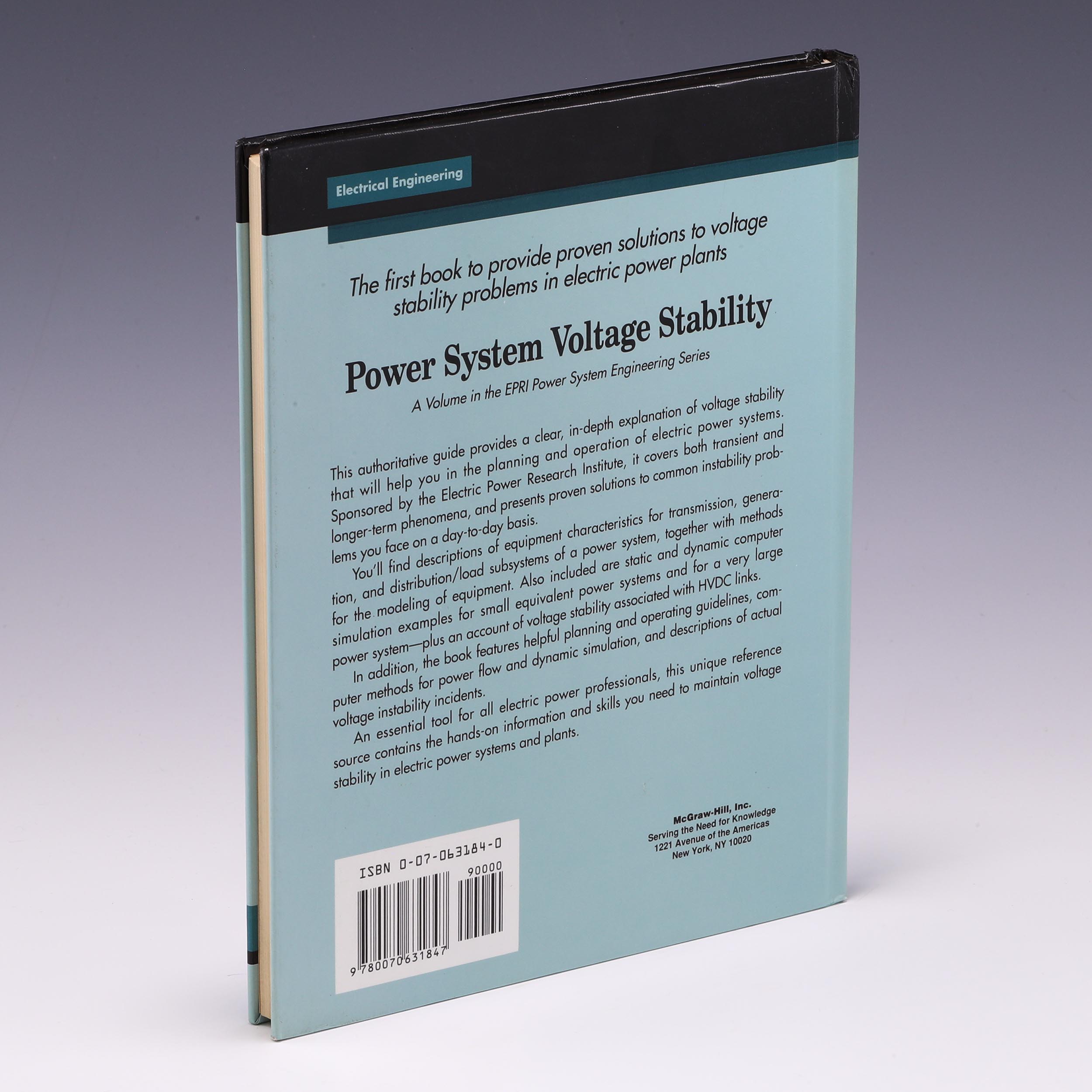 Power System Voltage Stability by Carson W. Taylor: Good (1993 ...